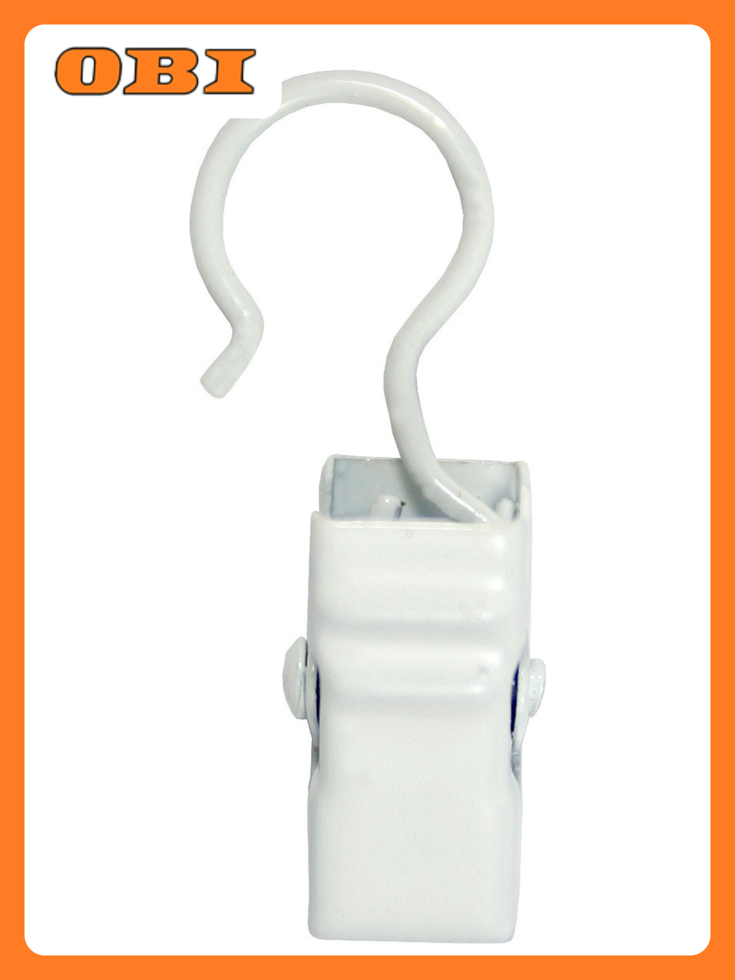 Зажим для колец Уют металлический D28 мм белый