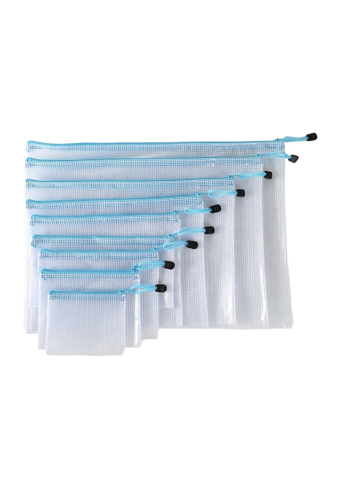 9шт водонепроницаемых пакетов-конвертов для файлов, чехлов для хранения документов на молнии для офиса