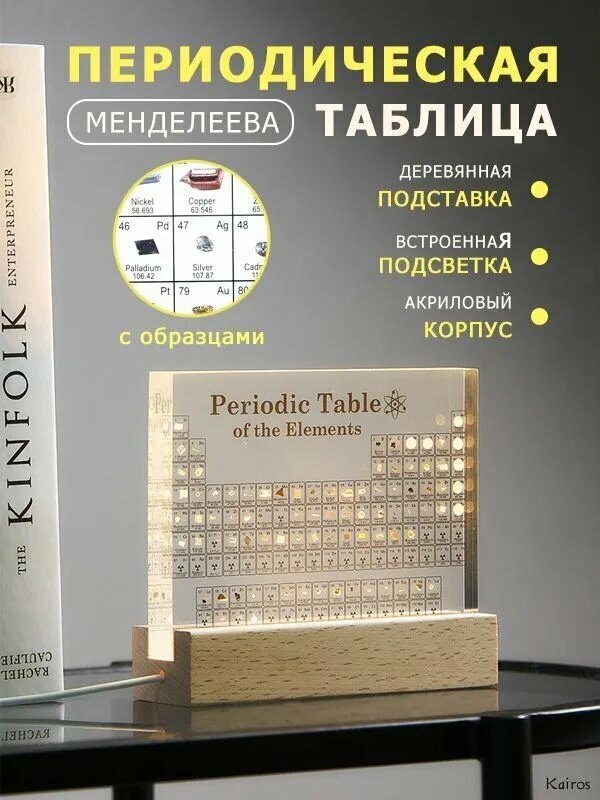 Периодическая таблица Менделеева с элементами внутри фигурка