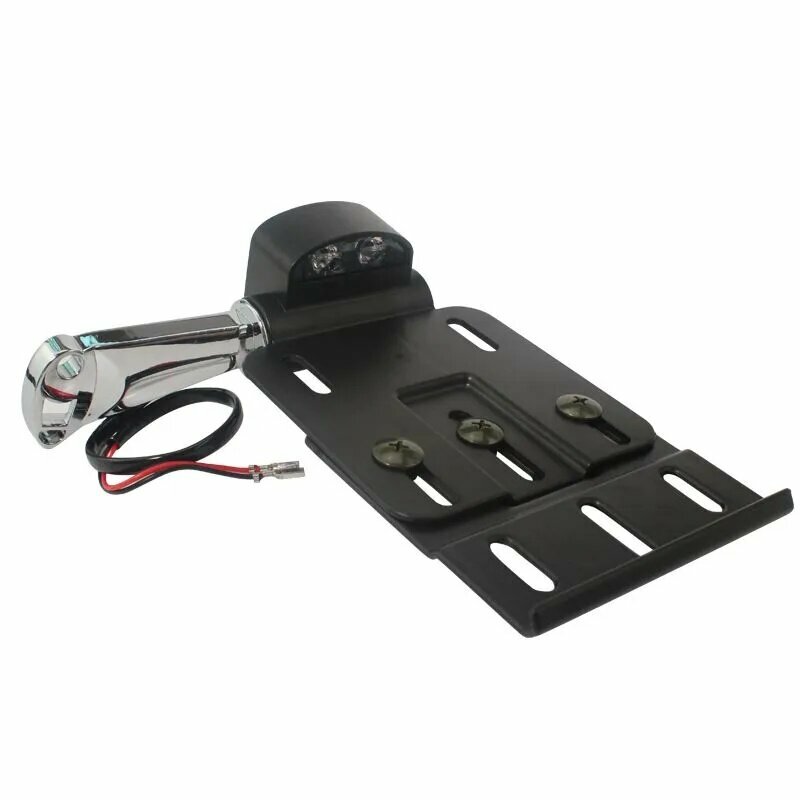 Телескопический складной светодиодный светильник Cherk для мотоцикла, боковое Крепление, держатель номерного знака для Harley Dyna Sportster 883 1200 XL 07-16