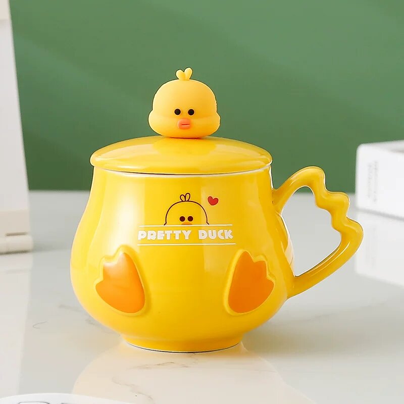 Теплая чашка «Утка» для мужчин и женщин, керамическая кружка с постоянной температурой, обогреваемая офисная кофейная