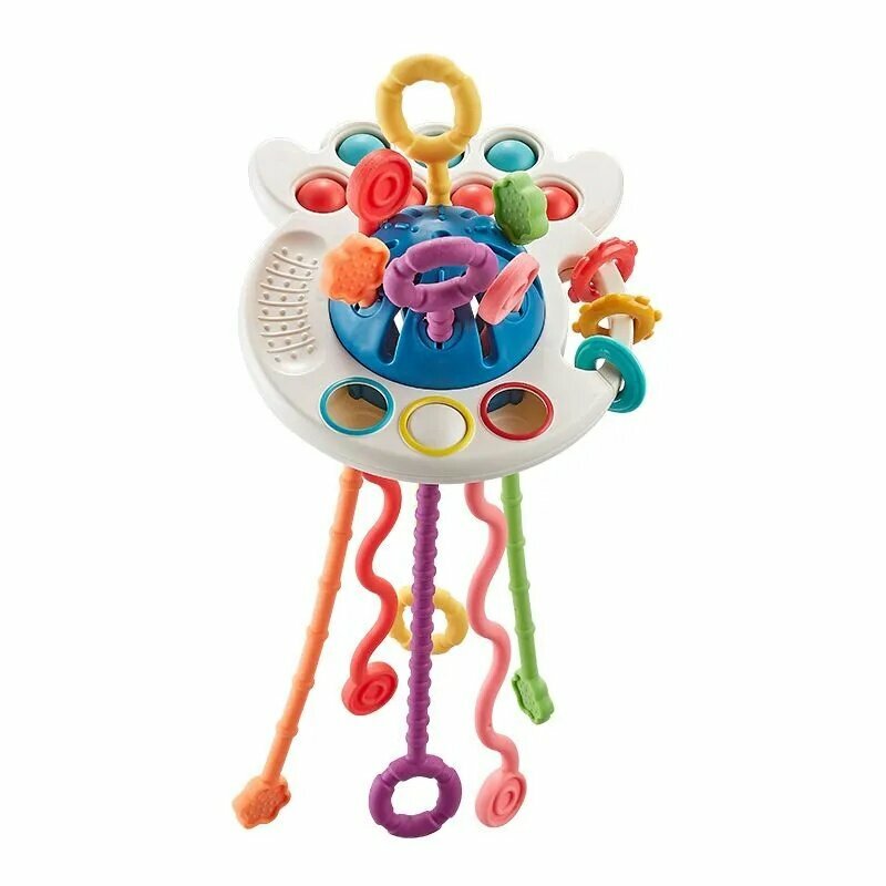 Развивающая игрушка для детей: летающая тарелка, краб, осьминог - для раннего развития и тренировки моторики рук