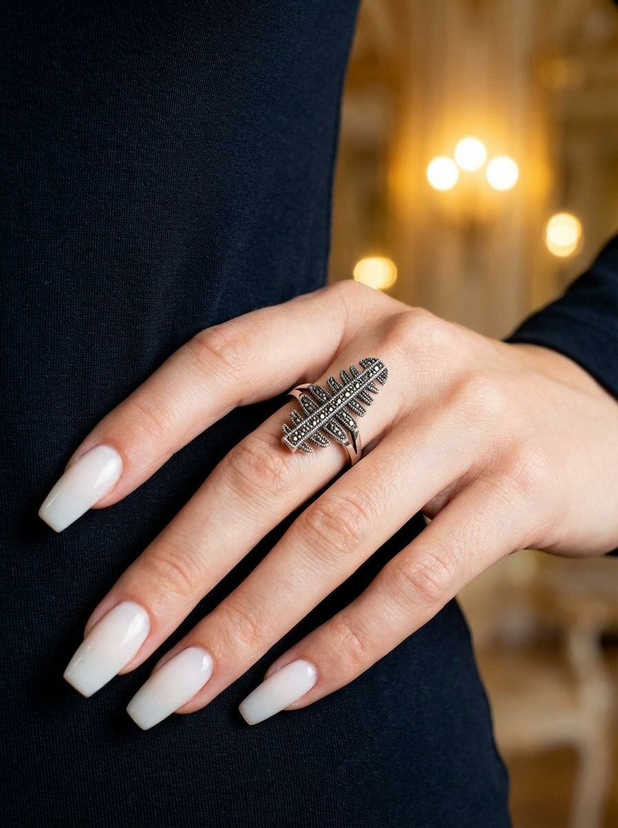 Кольцо на фалангу, серебро, 925 проба