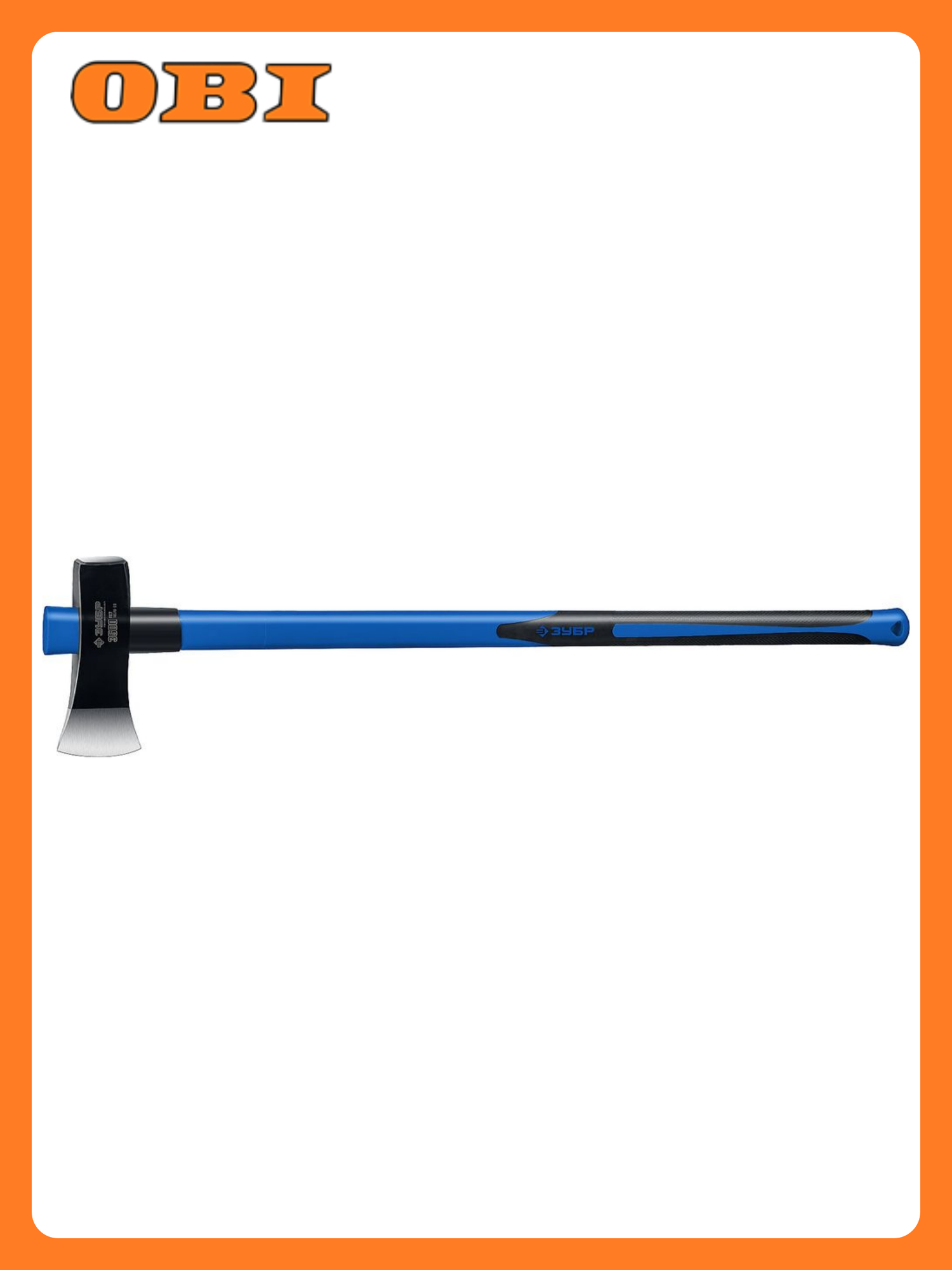 Кувалда-колун ЗУБР, остроносая, квадратная, обрезиненная ручка, 90 см, 2700-3500 г