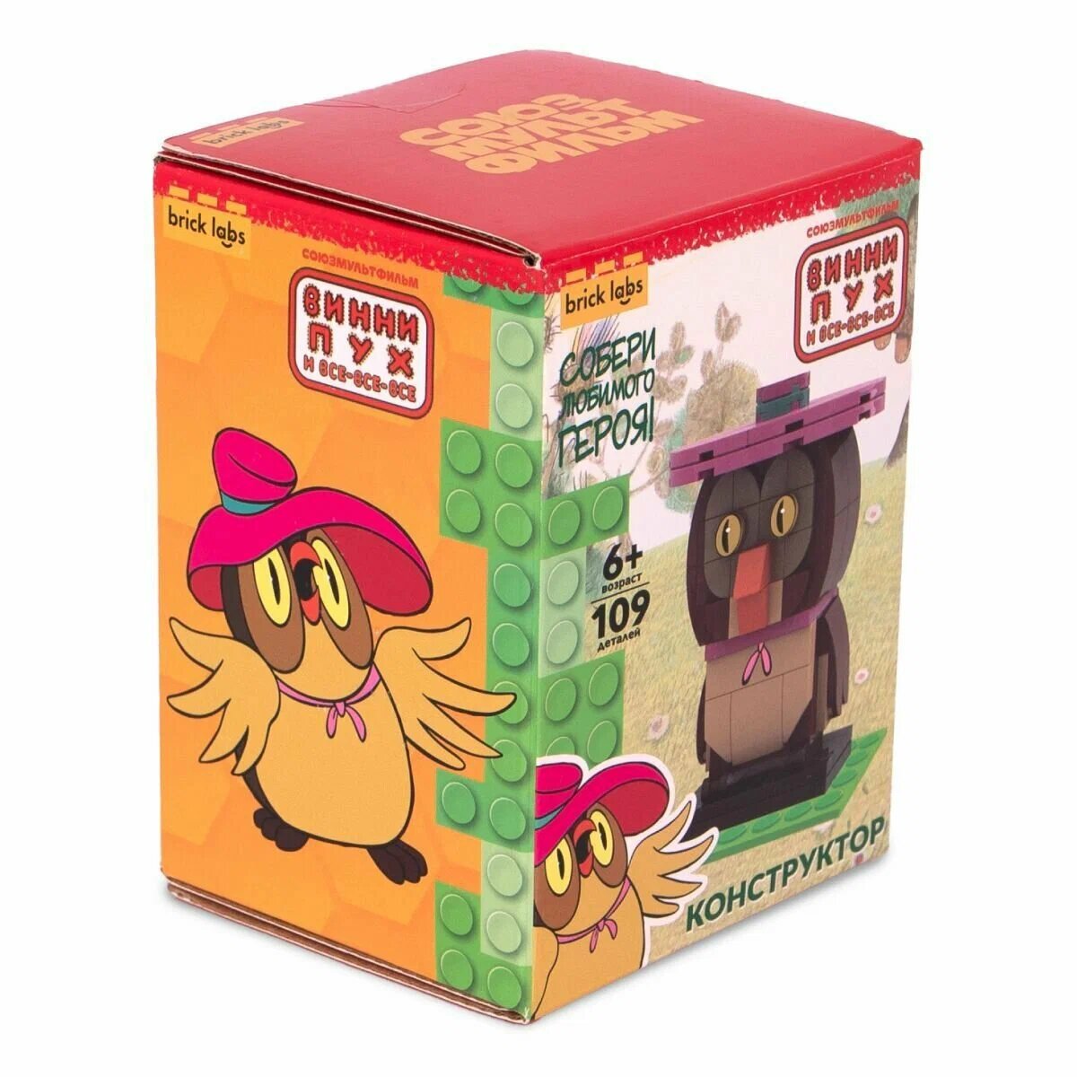 Конструктор Brick Labs Союзмультфильм AB-1108 Винни-Пух: Сова