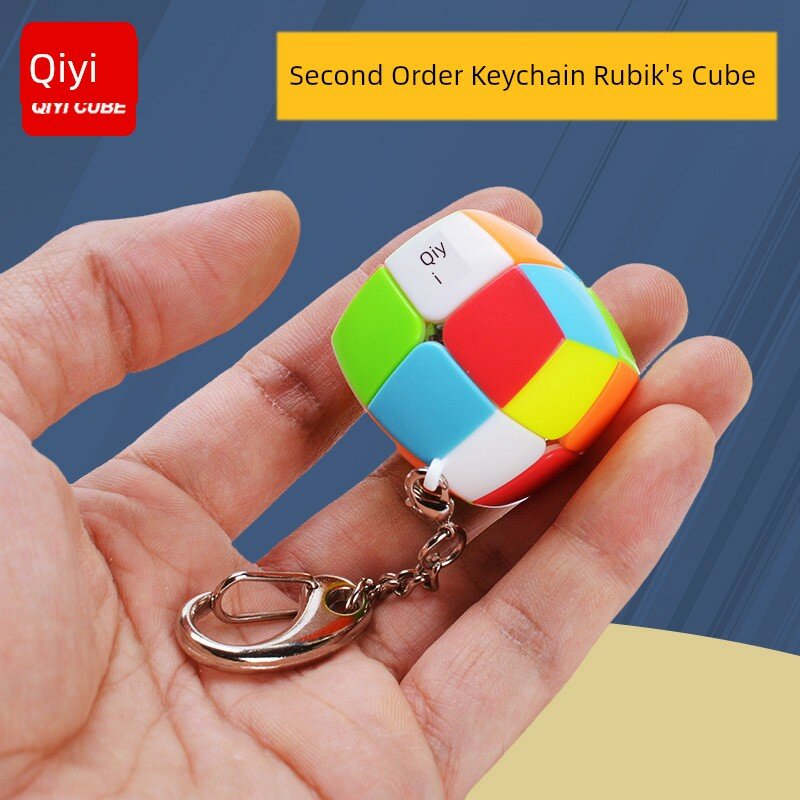 Ключенс-головоломка 2x2 Rubik's Cube с гладкой матовой поверхностью, без наклеек, обучающая игрушка