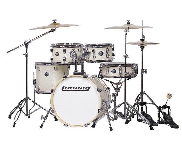 Ludwig LC196-2 Accent Pro Барабанная установка, белая, 2 коробки