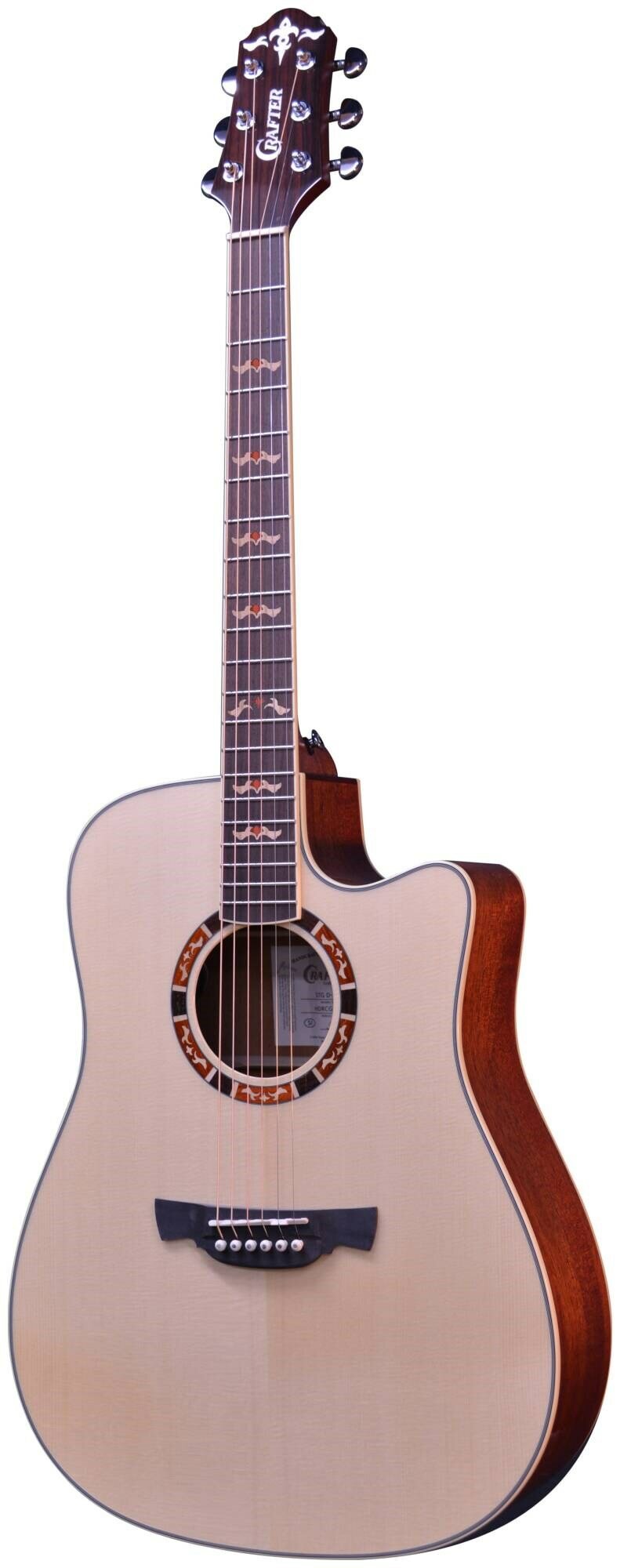 CRAFTER STG D-16ce - электроакустическая гитара, верхняя дека Solid ель, корпус красное дерево