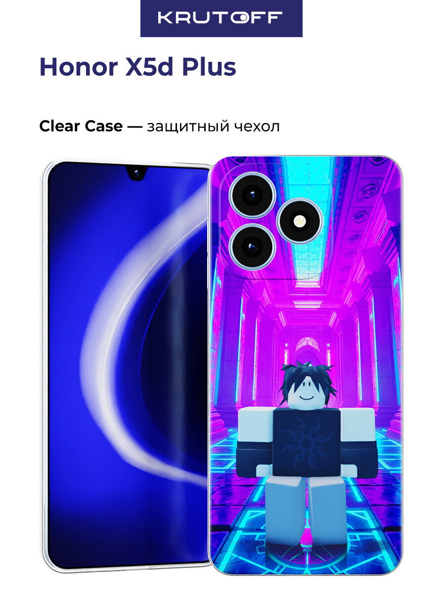 Чехол-накладка Krutoff Clear Case Roblox-Форсакен Ту Тайм (Forsaken Two Time) для Honor X5d Plus