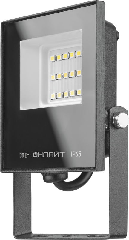 Прожектор светодиодный 90 497 OFL-03-30-6.5K-BL-IP65-LED 30Вт 6500К IP65 2400лм черн. Онлайт 90497