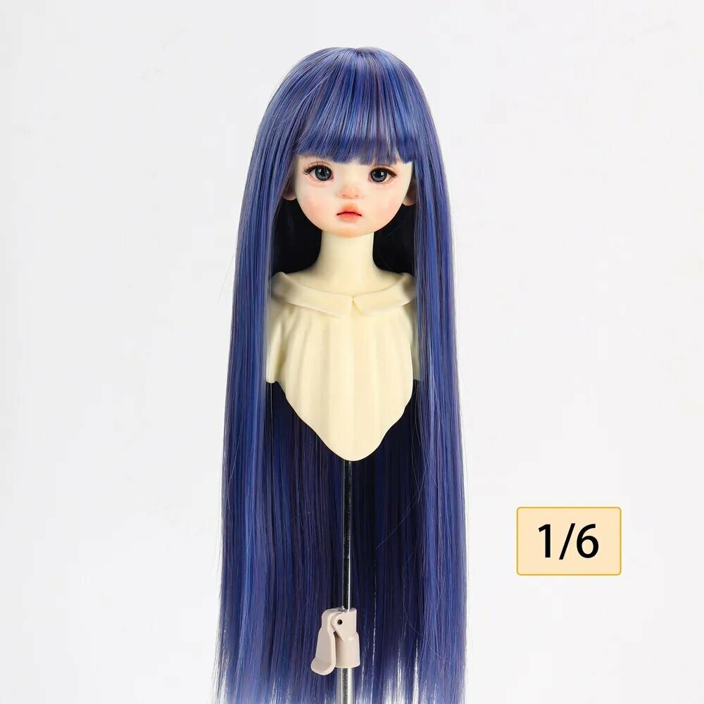 Кукольный парик, подходит для куклы BJD 1/6, размер головы 15.5-17.5 см