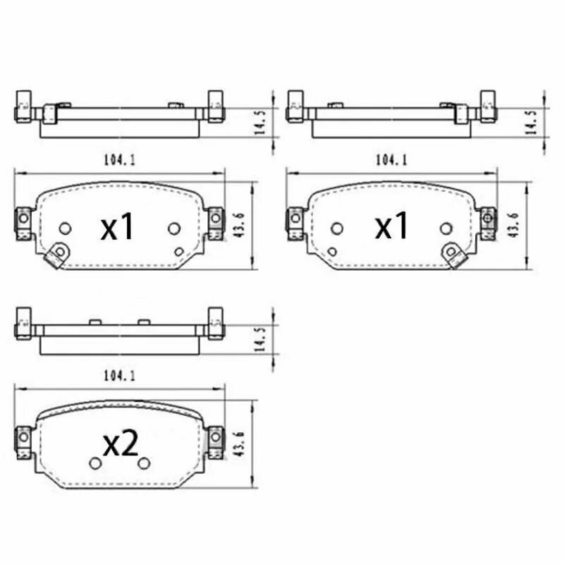 Колодки тормозные сзади SAT ST-28-0303 Mazda 3 13-19 / CX-3 18-