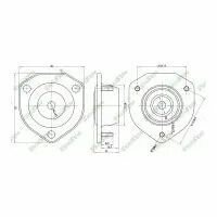 Опора амортизатора заднего верхняя chevrolet lacetti j200 03 для CHEVROLET Lacetti HB SD SENSEN M61002