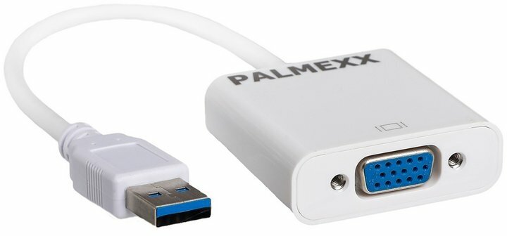 Конвертер-переходник PALMEXX ADP061 USB3.0(m)-VGA(f), 1080p@60Hz