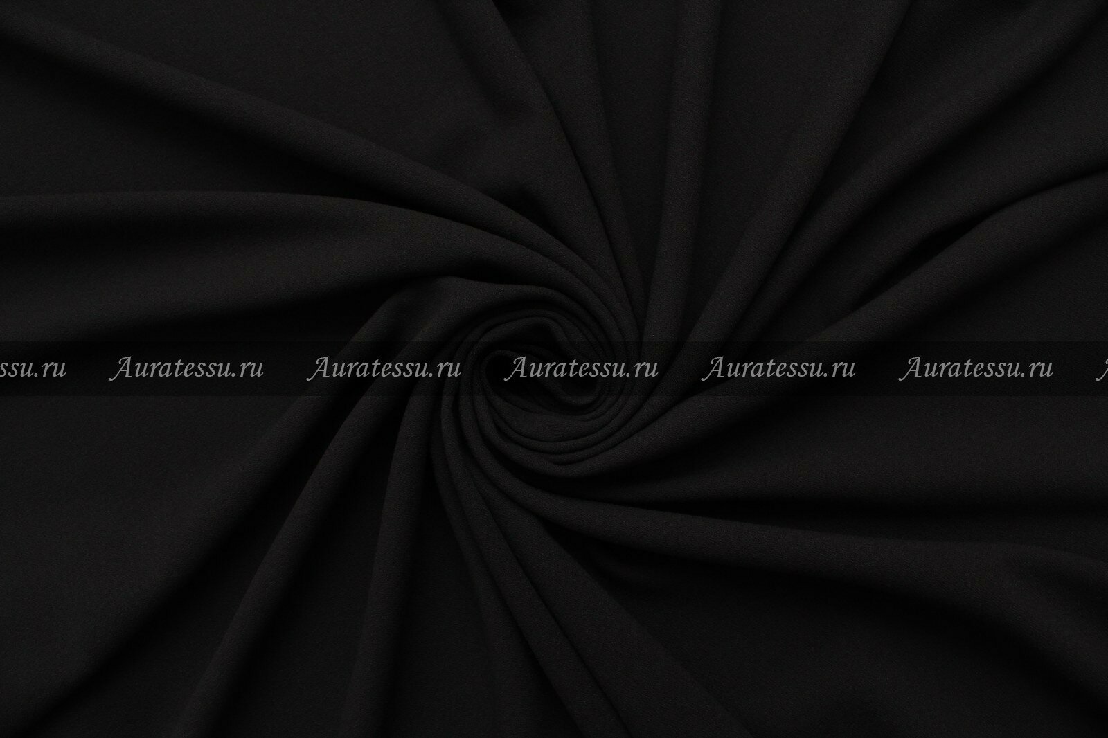 Ткань Креп плательный чёрный , 400 г/пм, ш140см, 0,5 м