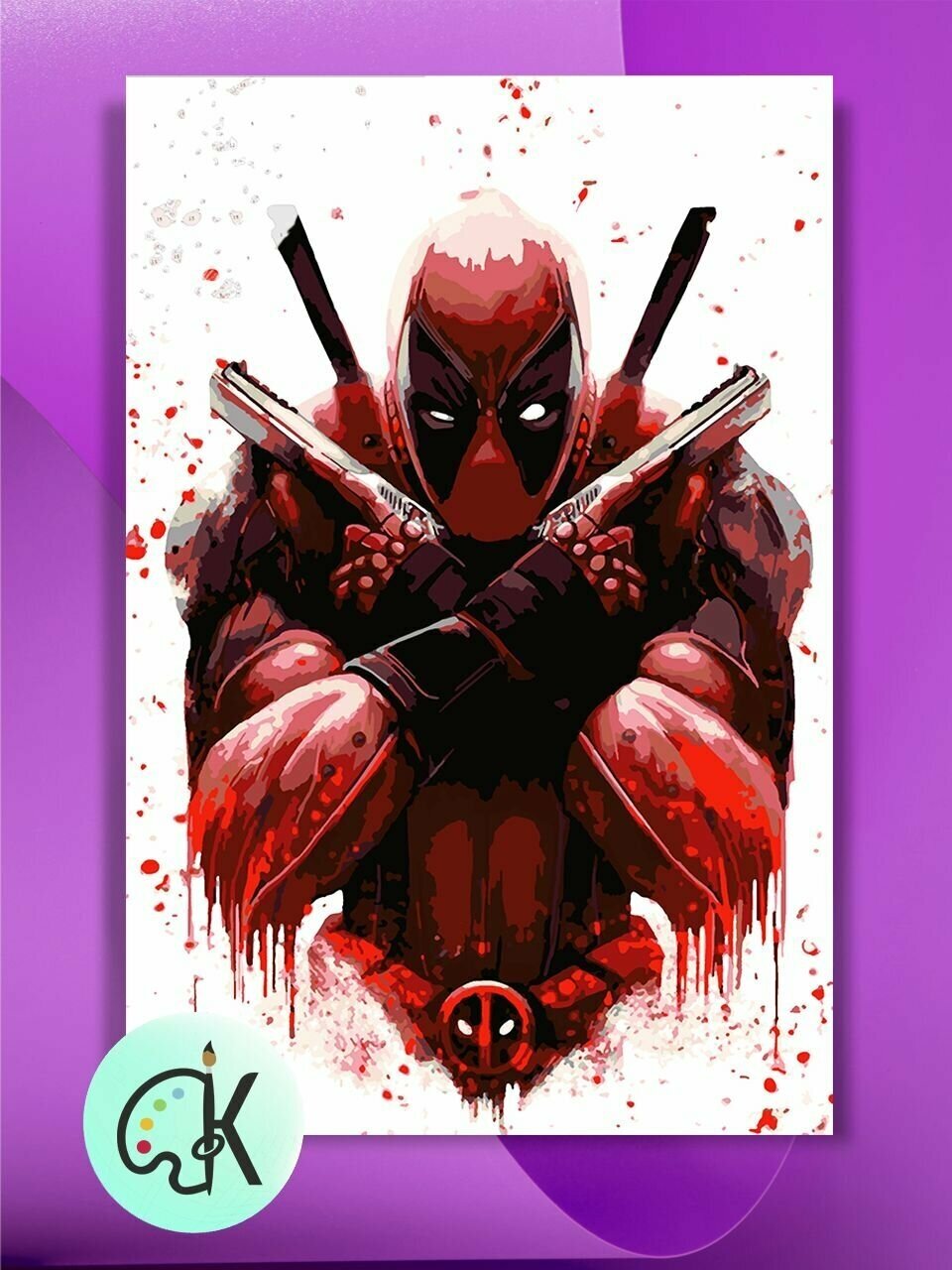 Картина по номерам на холсте Deadpool, 40 х 50 см