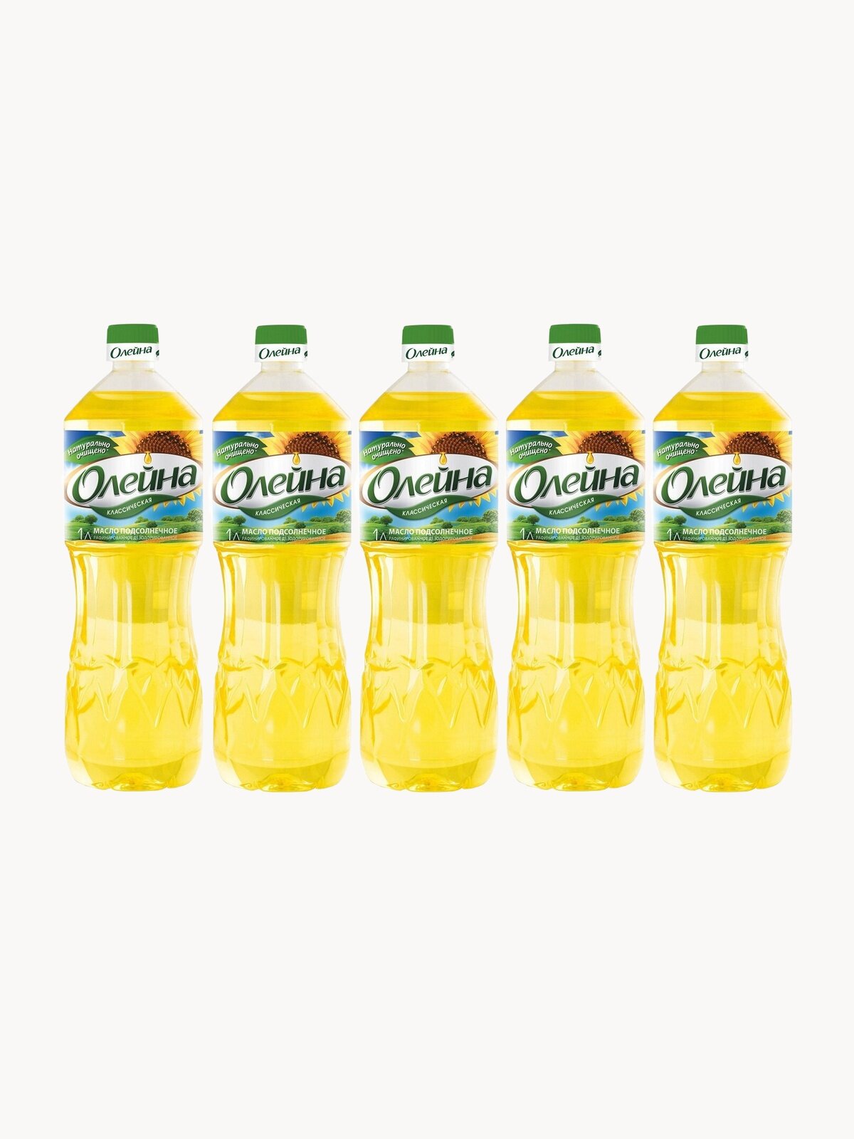 Набор из 5 шт, Масло Олейна подсолнечное 1 л