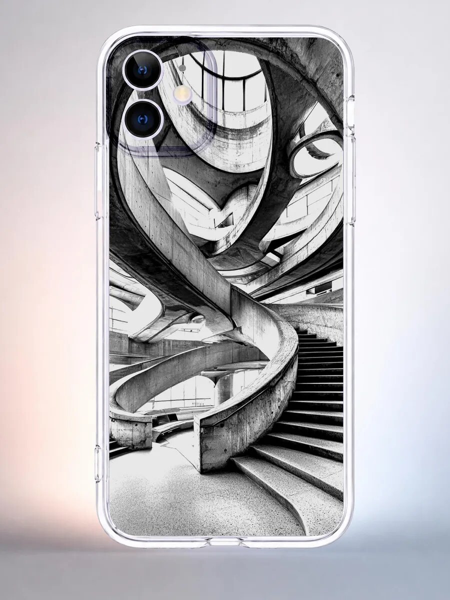 Чехол iPhone 11 лестница спираль классика силиконовый