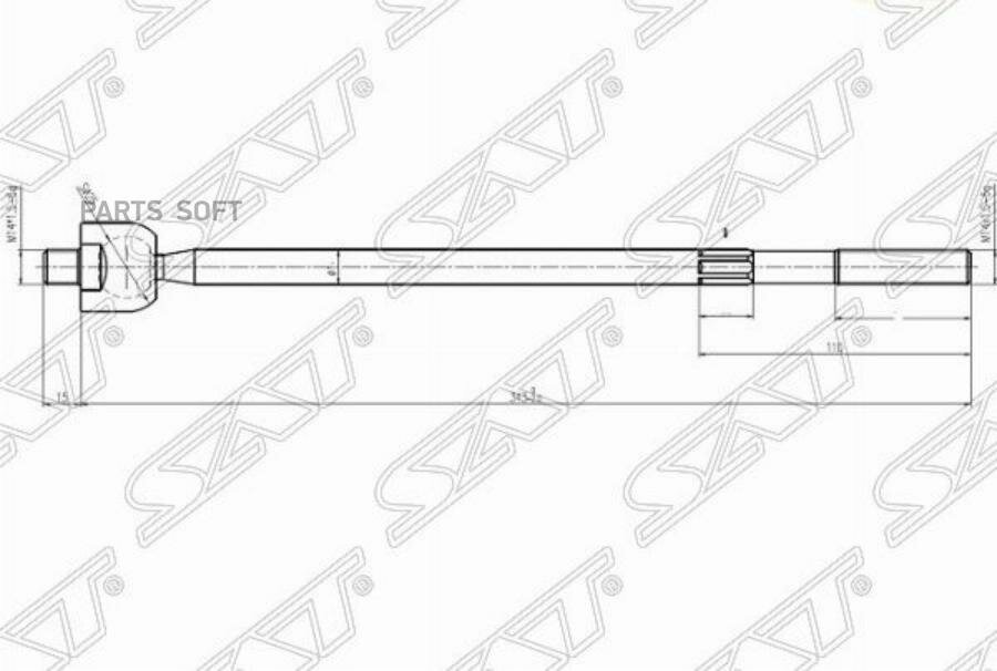 Рулевая тяга Toyota Corolla JPN (E120) 00-07 / Vitz 99-05 SAT ST-45503-59055 | цена за 1 шт