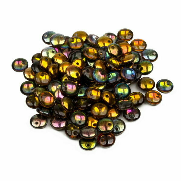 Стеклянные чешские бусины, Lentils, 6 мм, цвет Crystal Magic Copper, 100 шт.