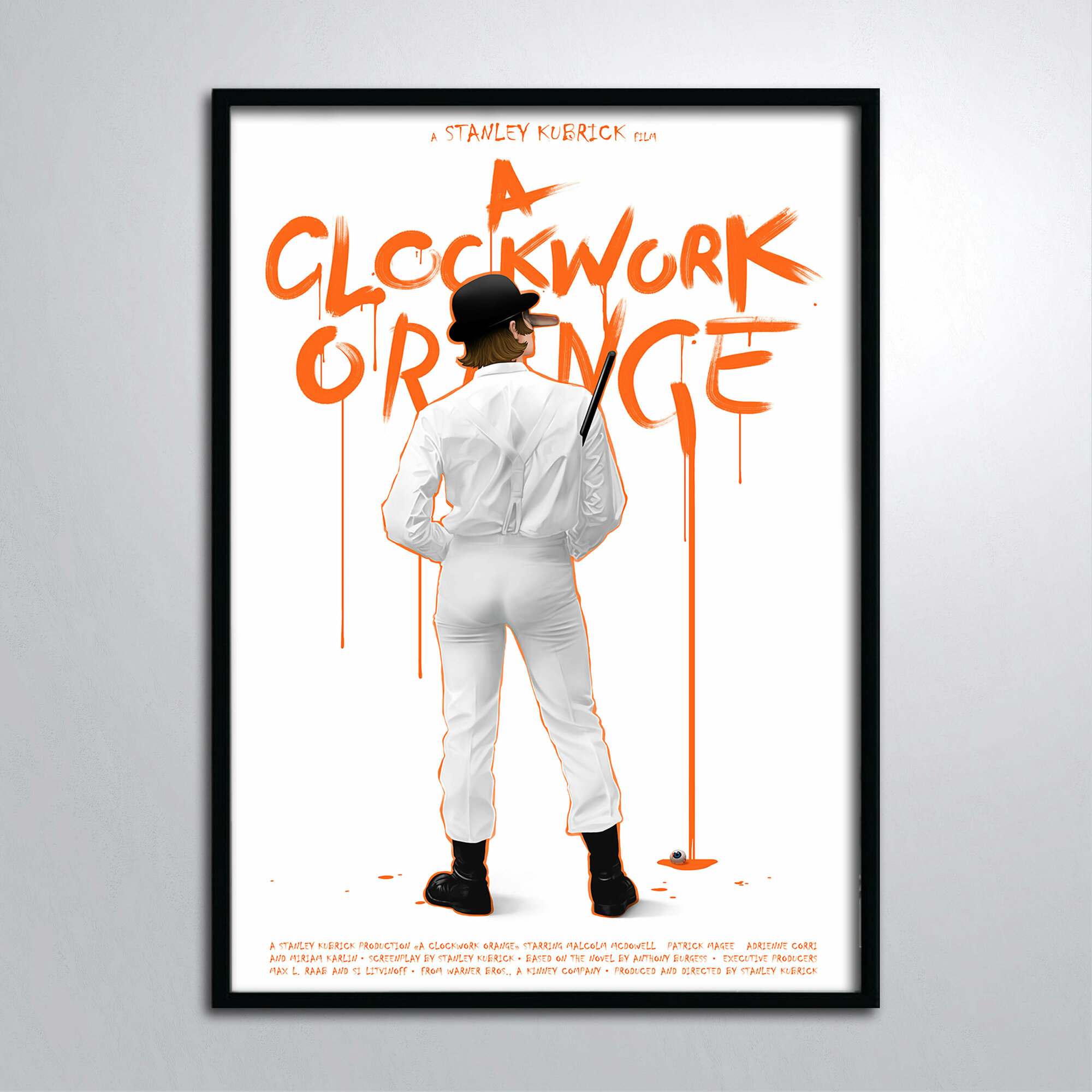 Постер в раме/Стэнли Кубрик Заводной апельсин Краска A Clockwork Orange