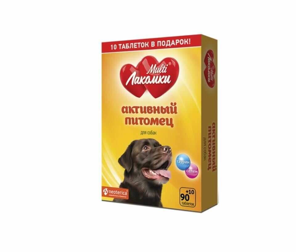Экопром Мульти Лакомки Активный питомец для собак,100 таблеток