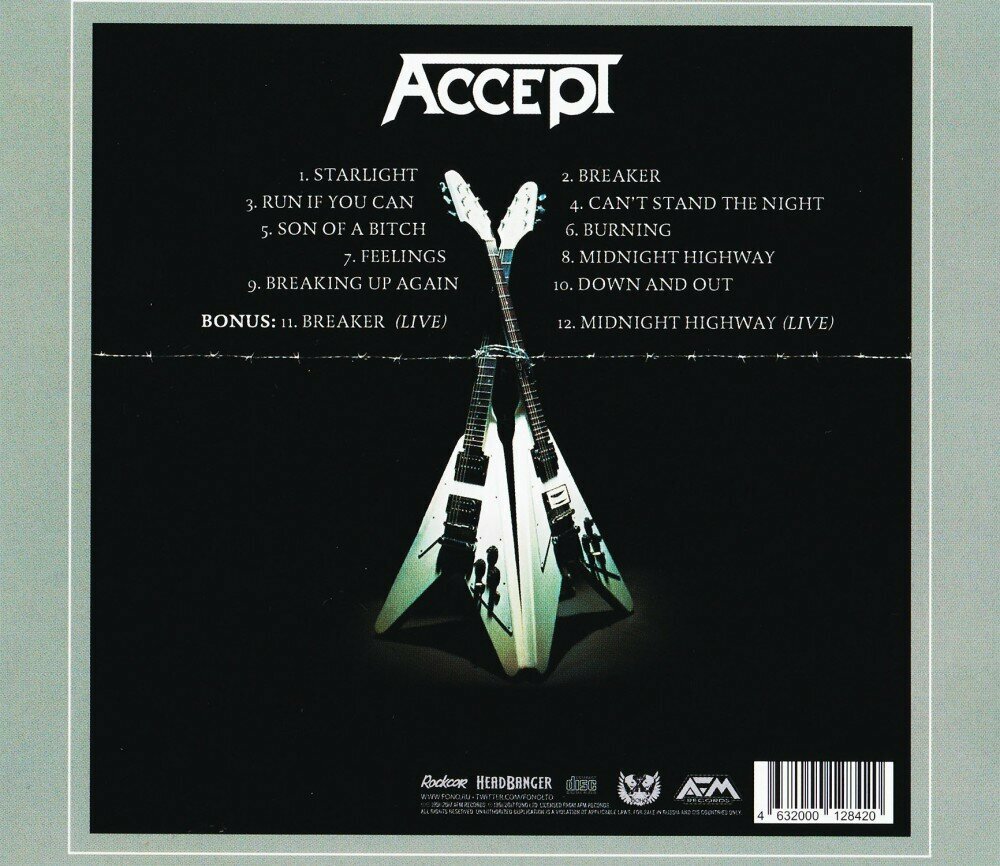 Accept. Breaker (Platinum Edition) (CD) (СД диск, CD Box, Россия) — фото 1