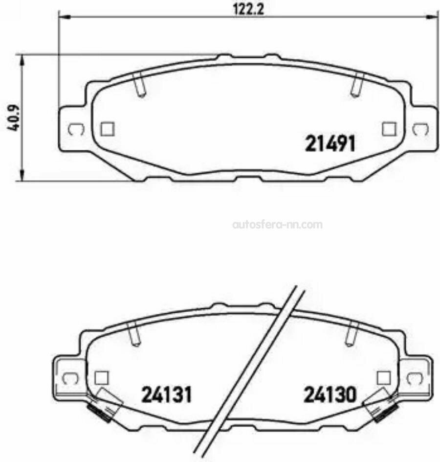 BREMBO P83038 Колодки тормозные дисковые задние| комплект \Lexus GS 300430 93>LS 400 94-00