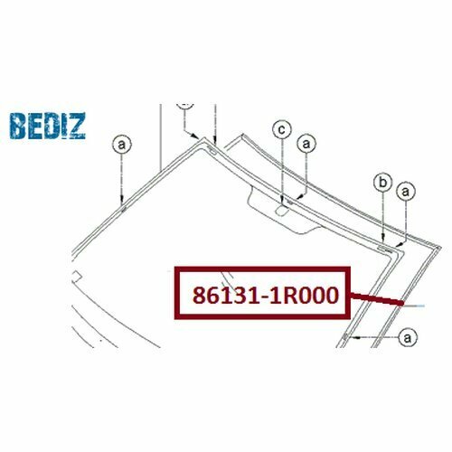 Молдинг лобового стекла HYUNDAI/KIA 86131-1R000 Hyundai-Kia 861311r000