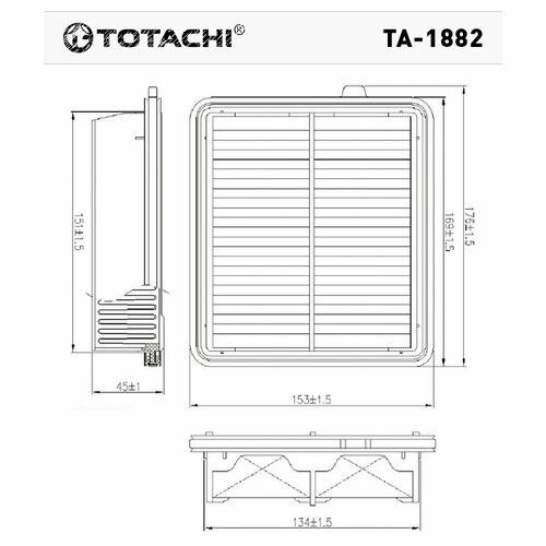 Фильтр воздушный Totachi TA1882