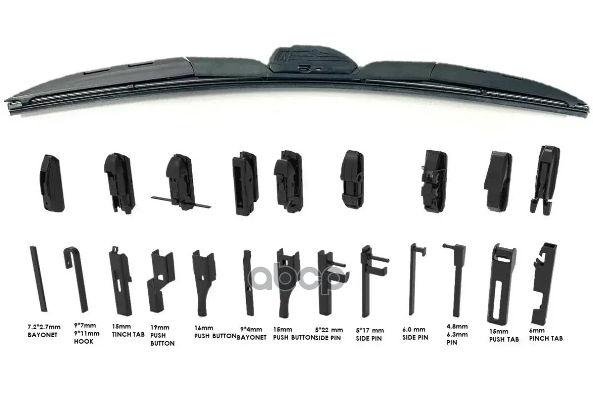 Щетка стеклоочистителя с адаптерами 16"/400 mm гибридная D24CR0016 CWORKS арт. D24CR0016