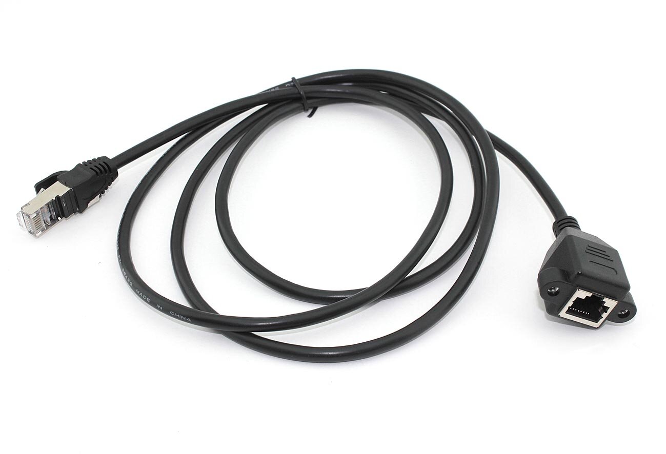 Удлинитель RJ45 папа-мама для монтажа на корпу 1,5 м