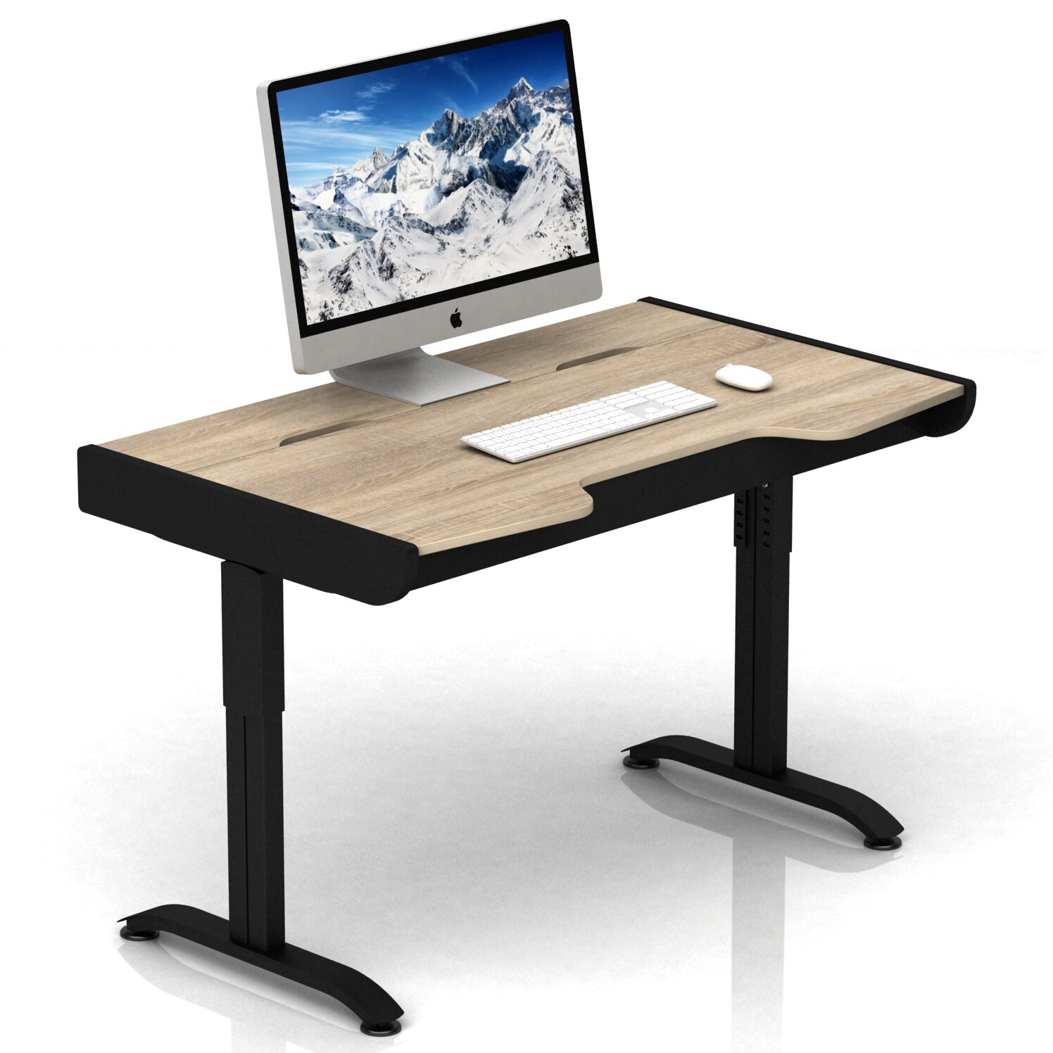 Компьютерный стол AKM-Mebel DX UNO, ARENA BLACK, сонома, 121 x 81 x 71 см