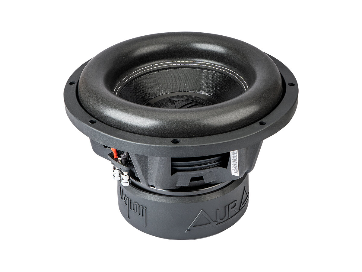 Сабвуфер AurA VENOM-12. D2, 12 дюймов, 1501/3001Вт, 85дБ, 2Ом, чёрный