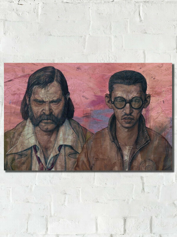 Картина интерьерная на рельефной доске, размер 47х30, материал ОСП игра Disco Elysium The Final Cut - 11203 Г