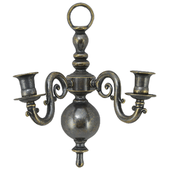 Канделябр Alberti Livio на 2 свечи, настенный AL-82-272-ANT