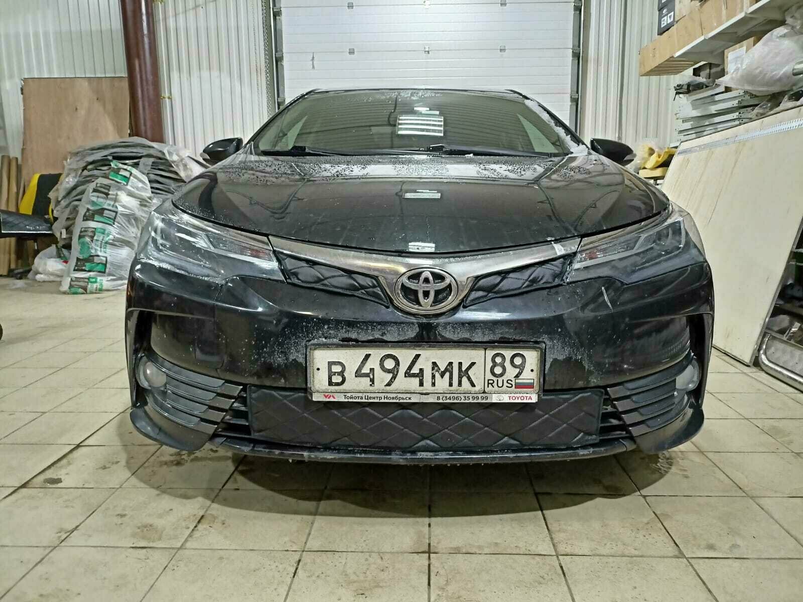 Утеплитель радиатора для Toyota Corolla 2015 – н. в. E160 Рестайлинг (E160, E170) Комплект верх/низ