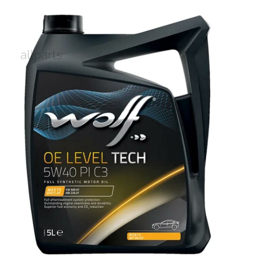 WOLF OIL 1044239 Масло моторное OE LEVEL TECH 5W40 PI C3 5L