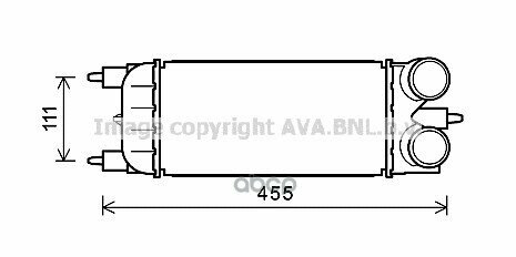 Радиатор интеркулера PEUGEOT 508 1.6 HDi 11/10- Ava арт. PEA4365
