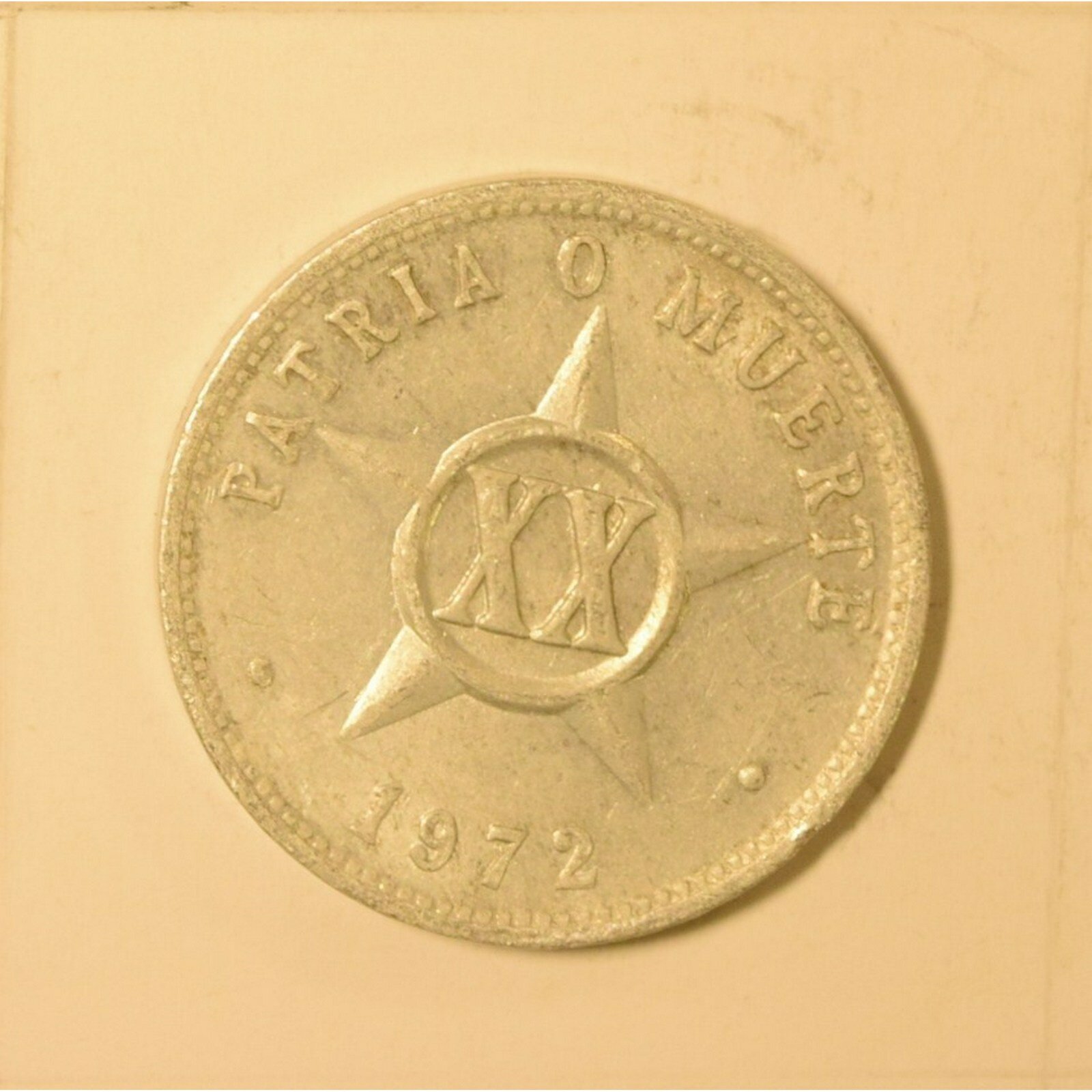 Монеты Куба 1972г. " VEINTE CENTAVOS" Регулярный выпуск F