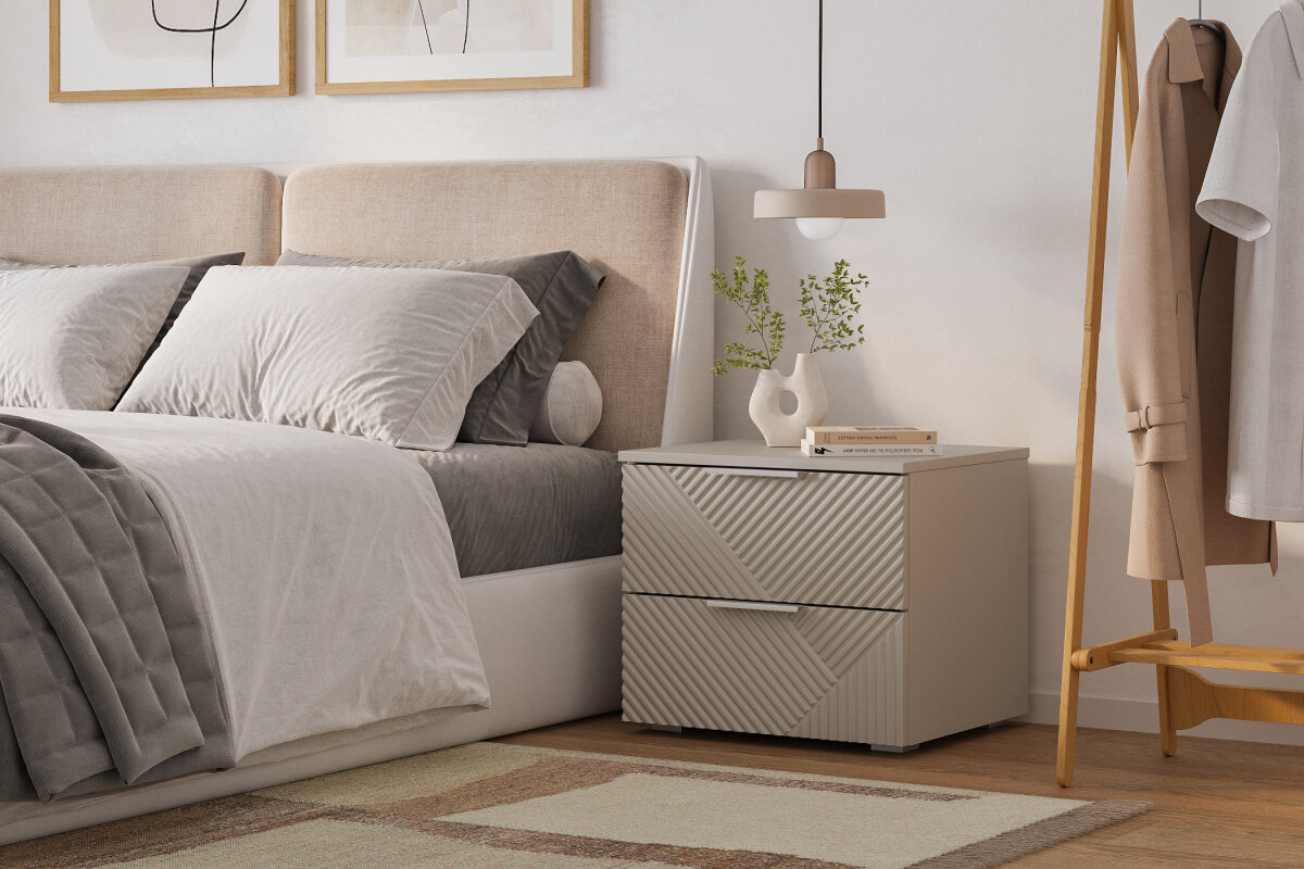 Тумба прикроватная Салерно NEW 2 Кашемир 50*44*42