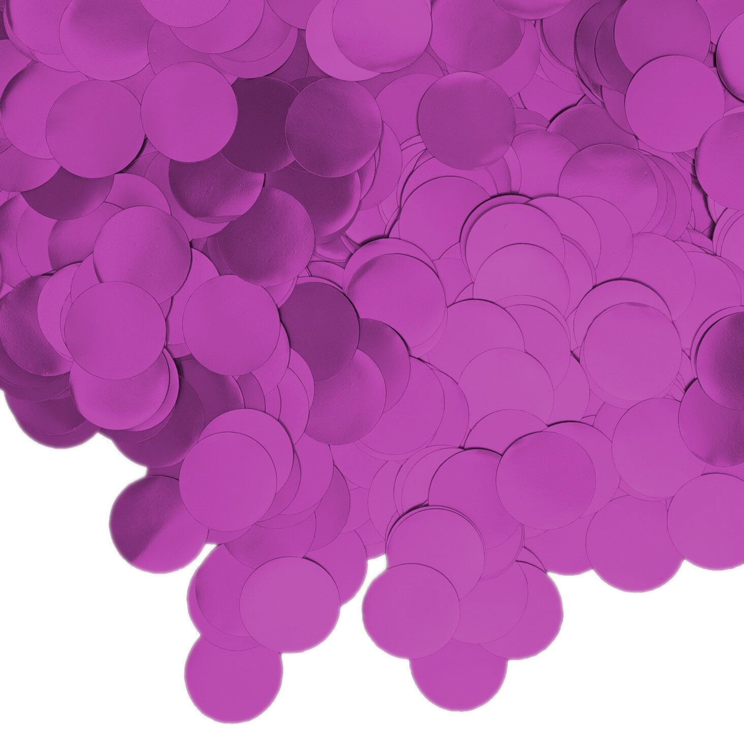 Конфетти фольга Круг, Фуксия, Хром, 2 см, 50 г.