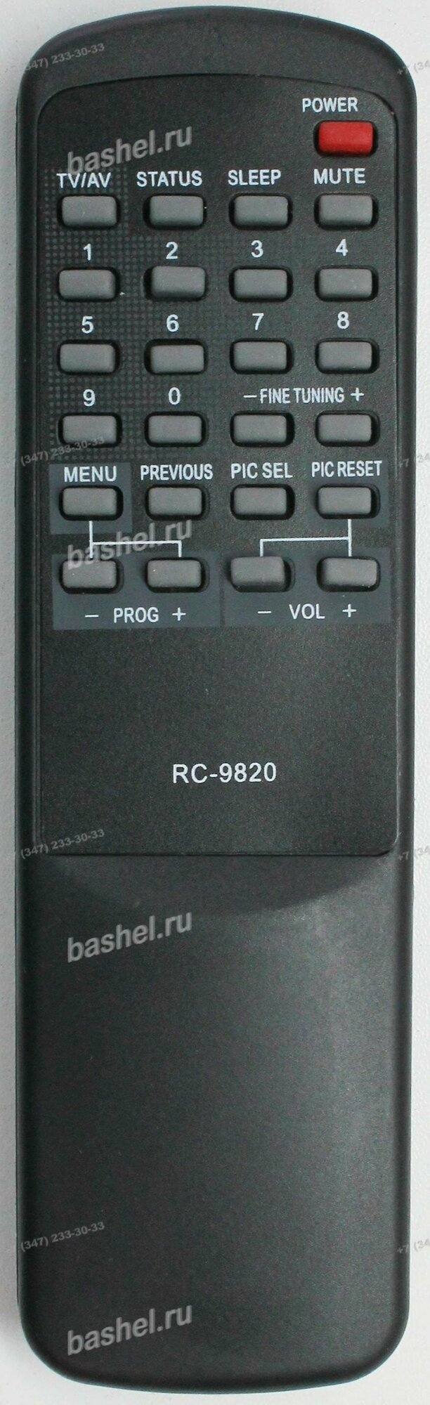 Shivaki RC-9820, Пульт ДУ