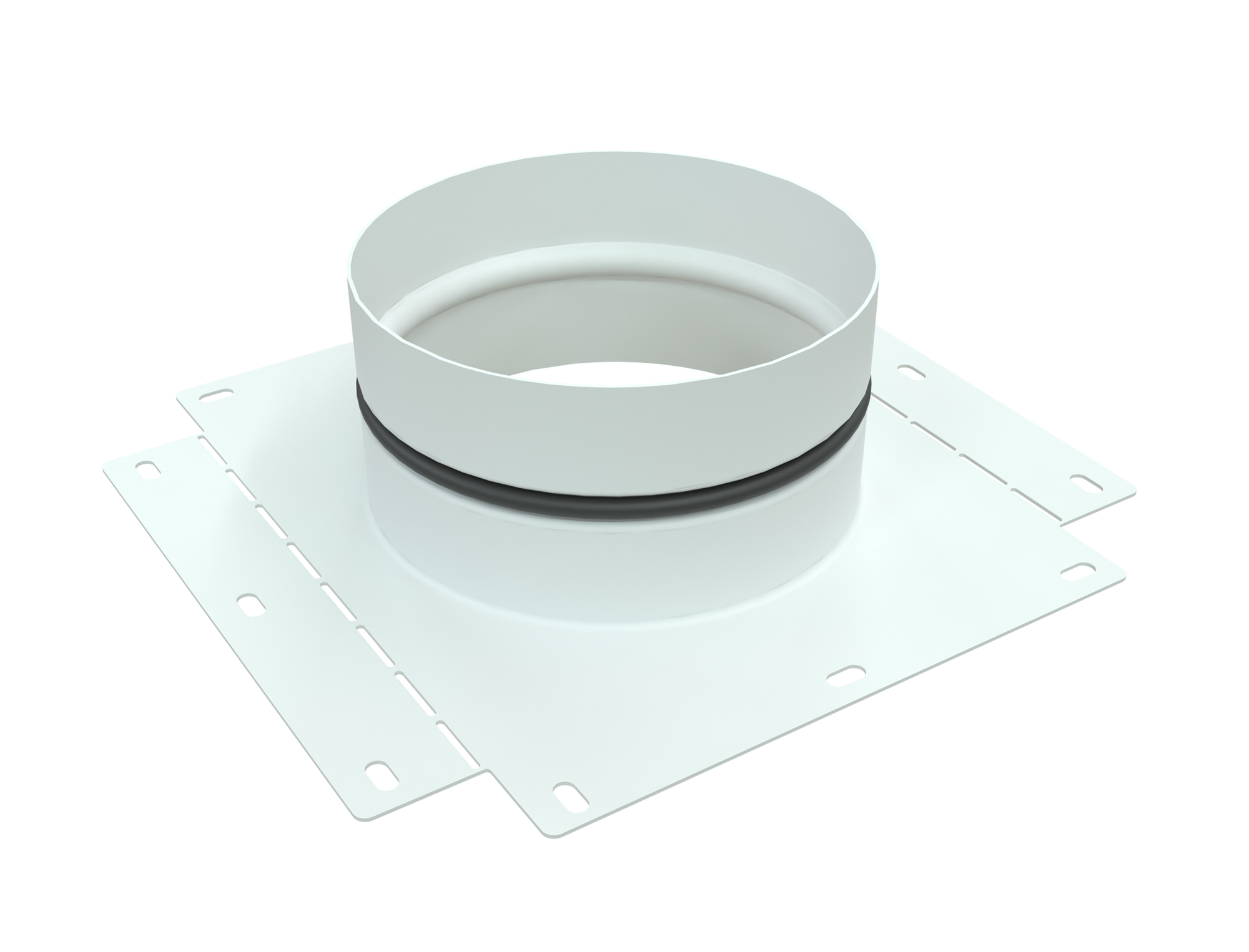 Соединение коллектора/плоскоканального воздуховода 250 мм (белое)