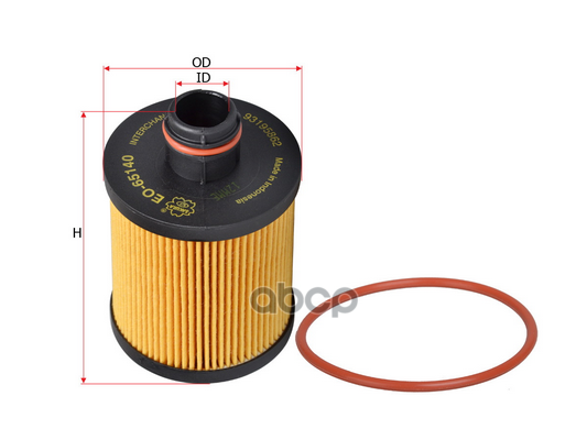Фильтр масляный ALFA ROMEO 159 (939_) 159 Sportwagon (939_) FIAT SEDICI (189_) SUZUKI SX4 (EY GY Sakura арт. eo65140