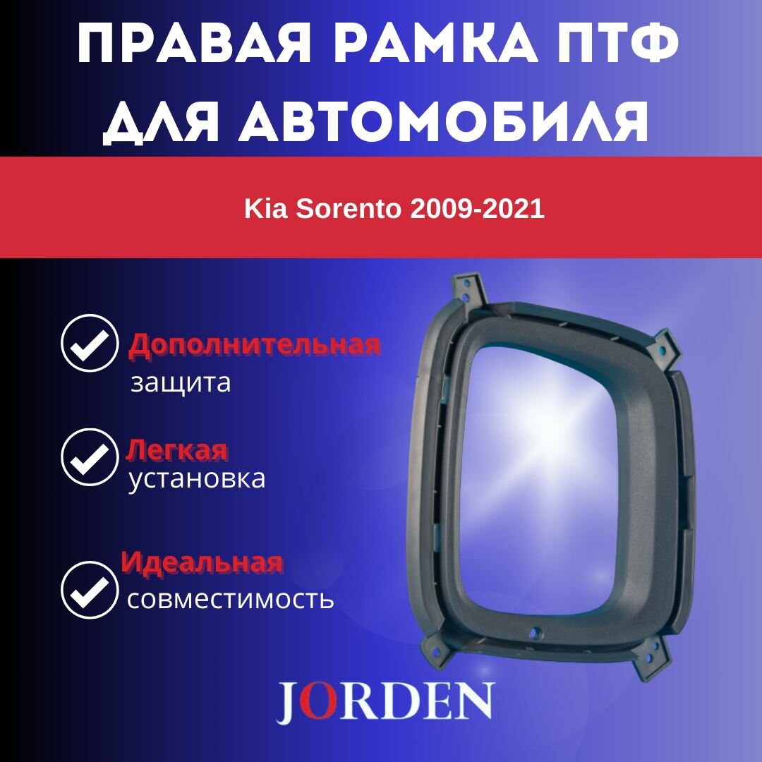Рамка ПТФ облицовка противотуманной фары правая авто Kia Sorento 2009-2021 Киа 865242P510