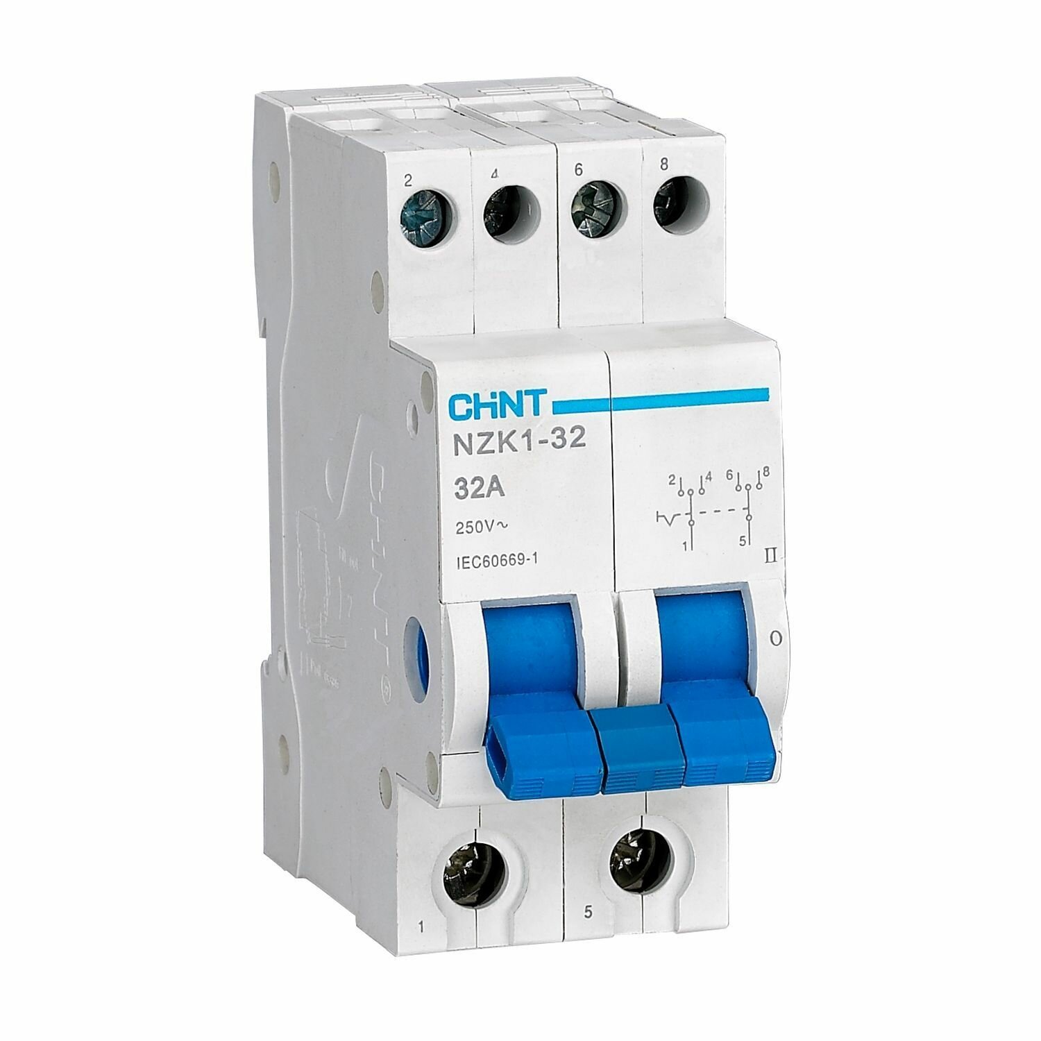 Модульный переключатель NZK1-32 2P 32А 3 положения (R) Chint - CH-643001