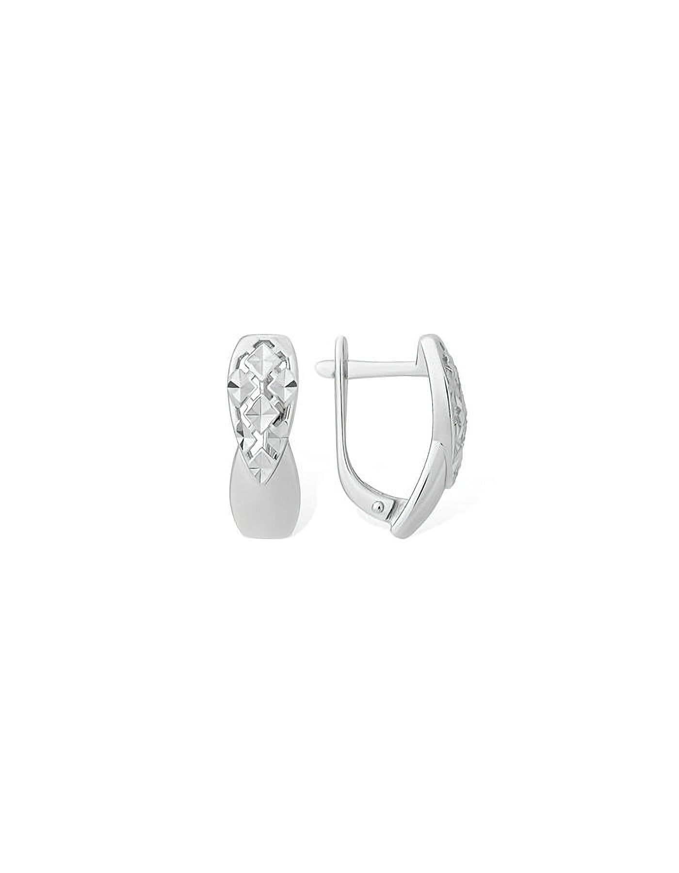 Серьги, серебро, 925 проба, родирование