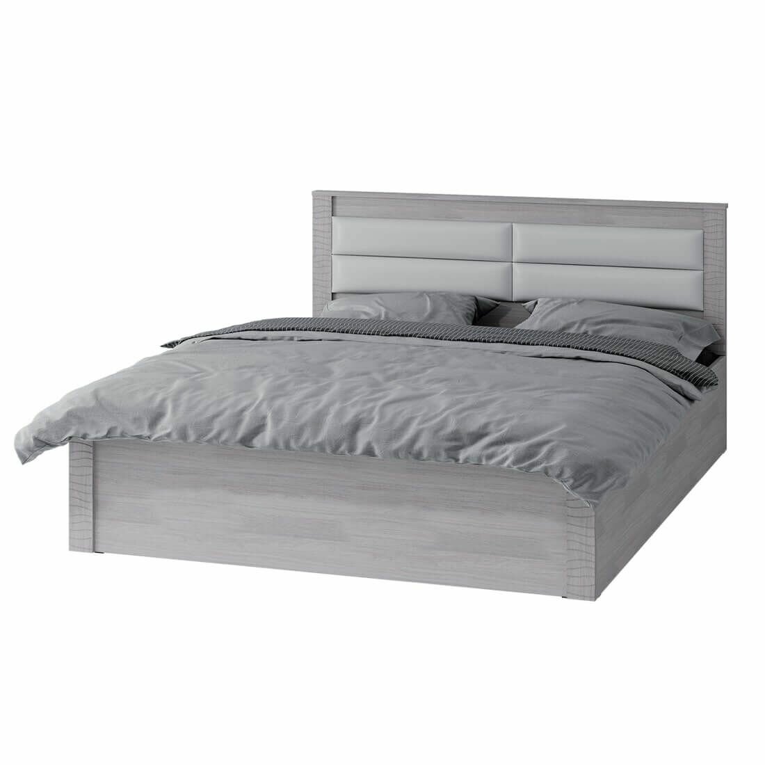 Каркас кровати Монако КР-16 1,6 м, без основания, Ясень белый/F12