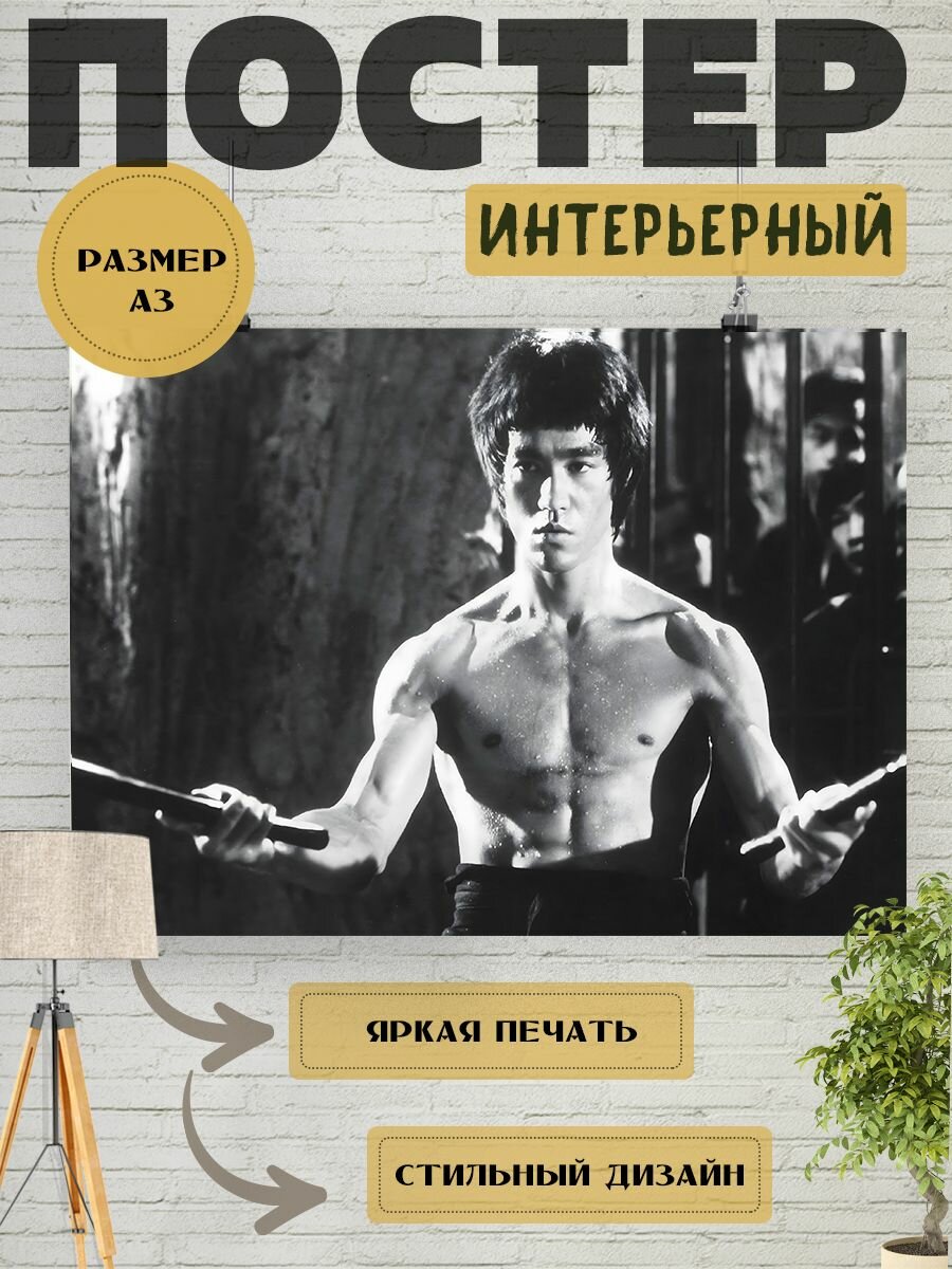 Постер интерьерный на стену Брюс ЛИ